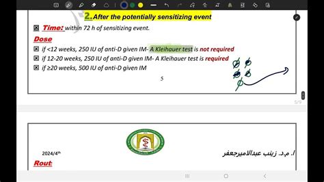 Obstetricrh Isoimmunization P4 Unsensitized Women Management Youtube
