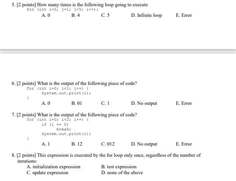 Solved Points How Many Times Is The Following Loop Chegg Com