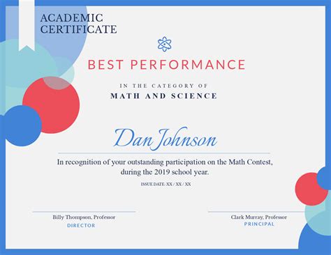 Performance Certificate Sample Pdf Template