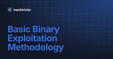 Basic Binary Exploitation Methodology Hacktricks
