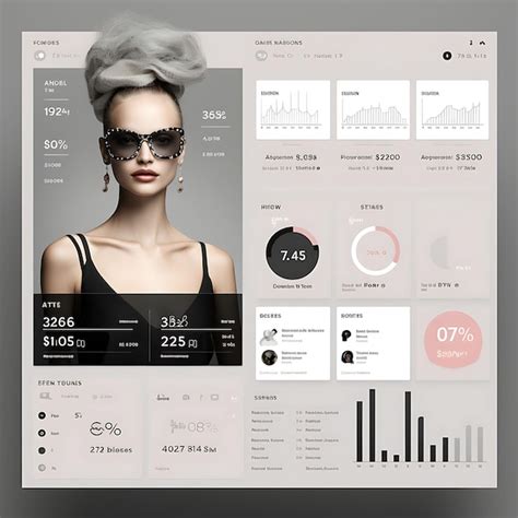 Premium Ai Image Web Dashboard Fashion Inventory And Sales Dashboard Widget Based Layout St