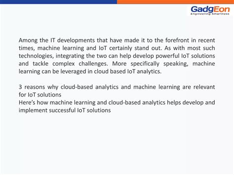 Cloud Based Iot Analytics And Machine Learning Pptx