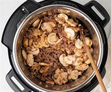Instant Pot Ground Beef Stroganoff