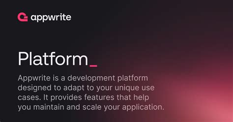 Platform Docs Appwrite
