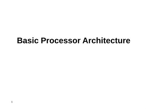 pdf basic processor architecture dokumen tips