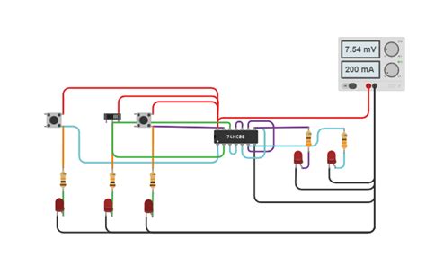 Circuit Design Latch Set Reset Con Abilitazione Tinkercad
