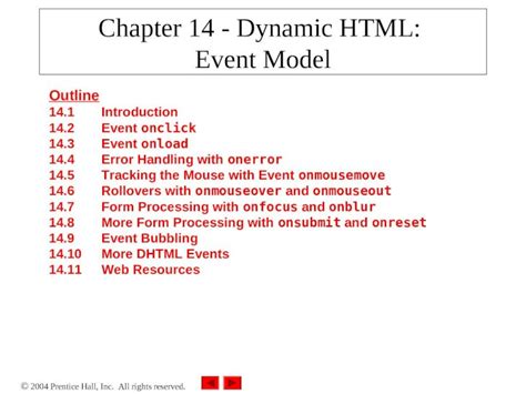 Ppt Chapter 14 Dynamic Html Event Model Dokumentips