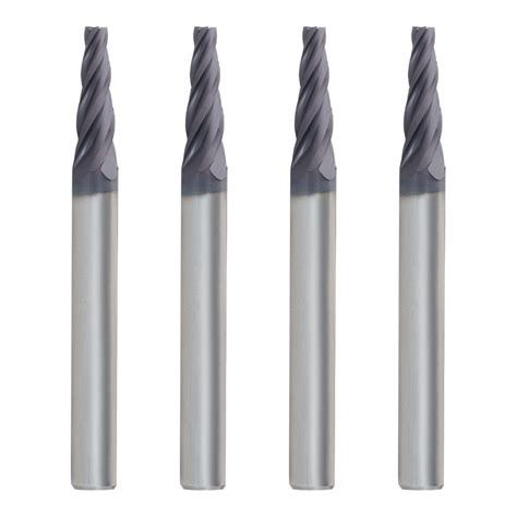 1 8 Flat Tapered Endmill Tialn Coated 4 Flute Nuedgecuttingtools