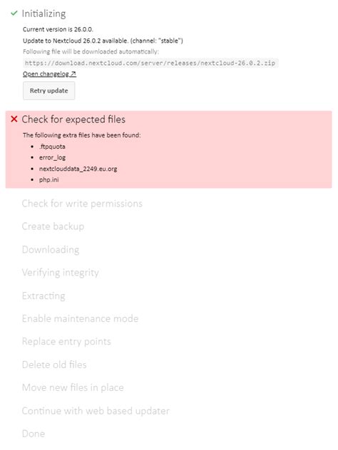 Cant Update From 26 0 0 To 26 0 2 ℹ️ Support Nextcloud Community
