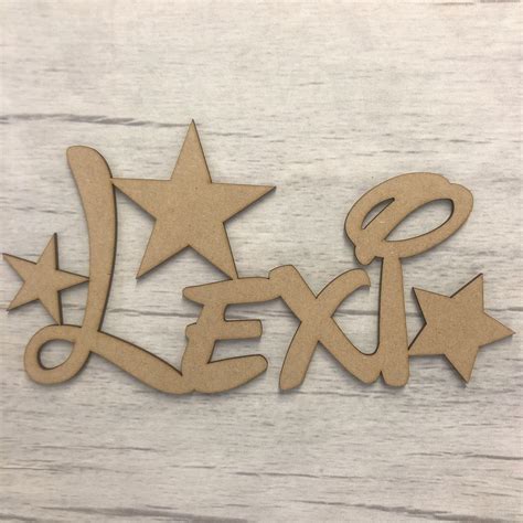 Star Door Name Plaque Customised Wooden Bases For Diy Art And Craft