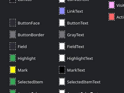 CSS System Colors CSSence Com