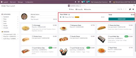 Odoo Lunch App Odoo Enterprise Edition Book Odoo Lunch App Odoo Enterprise Edition Book