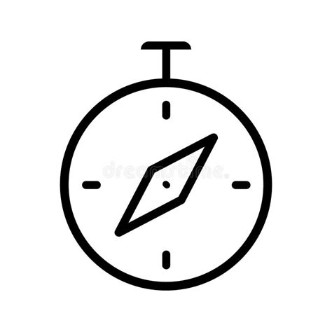 Compass Vector Icon Route Illustration Sign Road Symbol Stock Vector