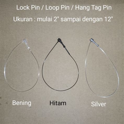 Jual Loop Pin Lock Pin Isi 500 Pcs Per Bungkus Tali Hangtag Plastik