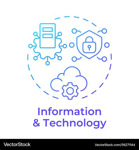 Information And Technology Blue Gradient Concept Vector Image