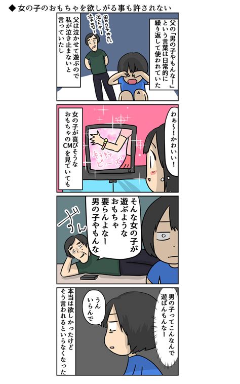 【モラハラ】父親が苦手です【毒親】 第15話 女の子のおもちゃを欲しがる事も許されない しゃけなかほい ニコニコ漫画