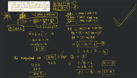 Iii A Number Consists Of 3 Digits Whose Sum Is 14 The Middle Digit Is