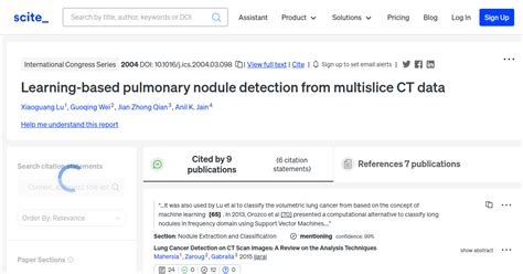 Learning Based Pulmonary Nodule Detection From Multislice Ct Data Scite Report