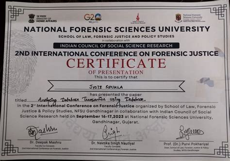 presented a paper on database transaction in blockchain jyoti shukla