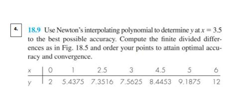 Answered 4 18 9 Use Newtons Interpolating… Bartleby