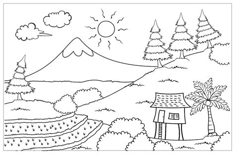 Gambar Mewarnai Sekolahan 50 Koleksi Gambar