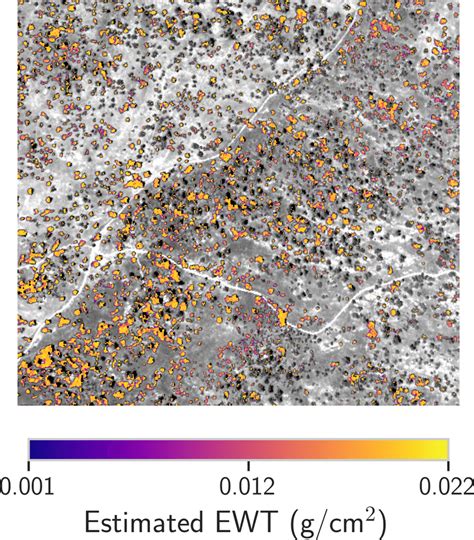 Ewt And Lma Estimation Maps From The Aviris Ng Hyperspectral Images