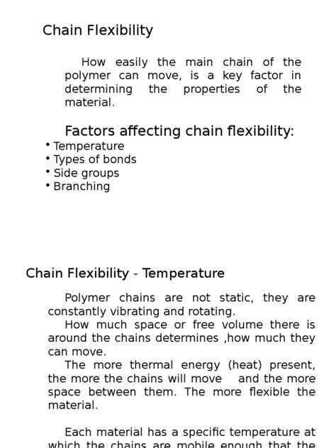Chain Flexibility Pdf Copolymer Polymers
