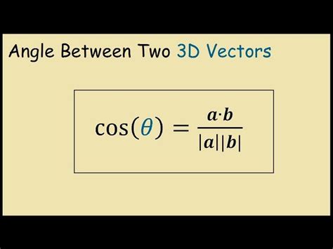 Calculate Angle Between Two Vectors