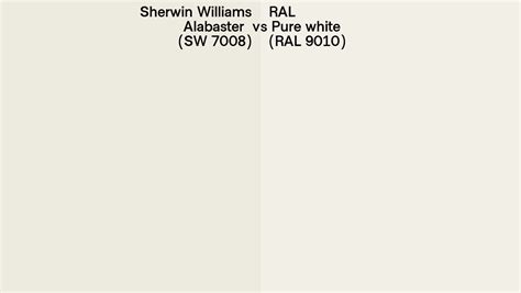 Sherwin Williams Alabaster Sw 7008 Vs Ral Pure White Ral 9010 Side