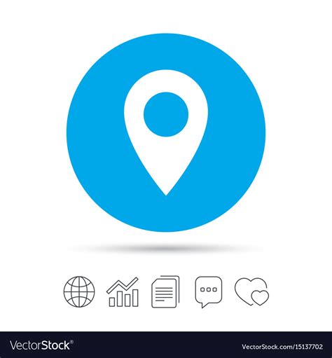 Map Pointer Icon Gps Location Symbol Royalty Free Vector