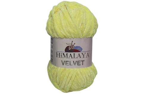 Пряжу Himalaya Velvet цвет 90002 желтый – купить дешево