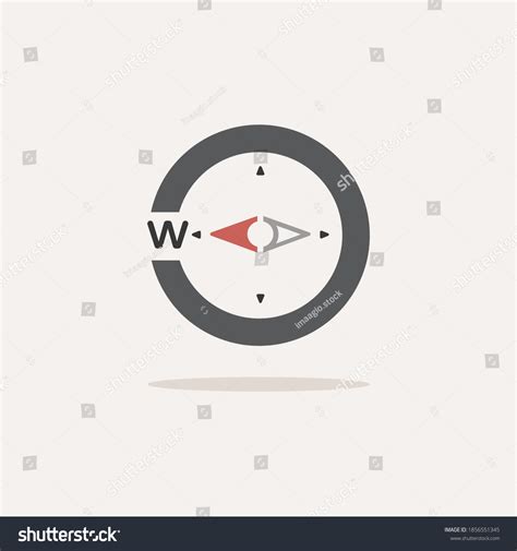 West Direction Compass Color Icon Shadow Stock Vector Royalty Free 1856551345 Shutterstock