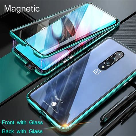 Magnetic Metal Phone Case For Oneplus 7 8 6t Pro 17 Double Side Glass