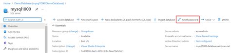 Reset Password Azure Sql Database