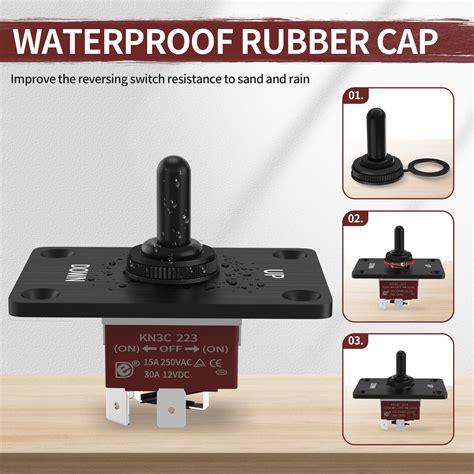 30a 12v Dpdt 3 Way Polarity Reversal Momentary Toggle Switch Daier