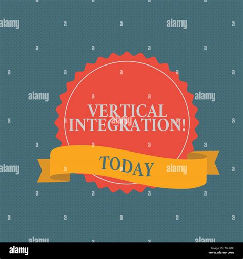 Writing Note Showing Vertical Integration Business Concept For Merger Of Companies At Different