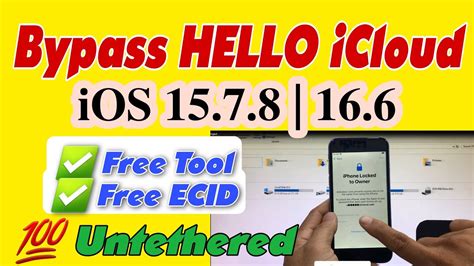 FREE Bypass ICloud Hello Screen Lock To Owner IOS To No ECID VienthyhG