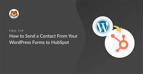 How To Send A Contact From Your Wordpress Forms To Hubspot