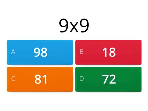 Tables Quiz