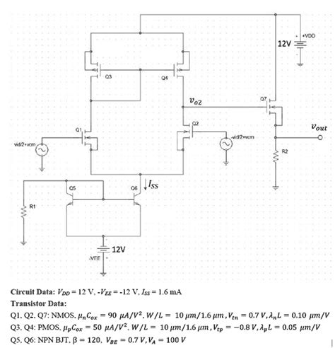 solved calculate the differential mode and common mode small signal