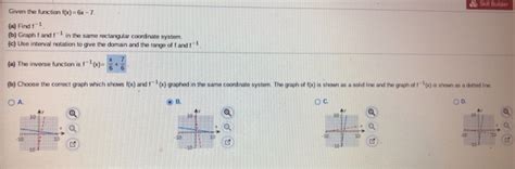 Solved And Skill Builder Given The Function F X 6x 7 A