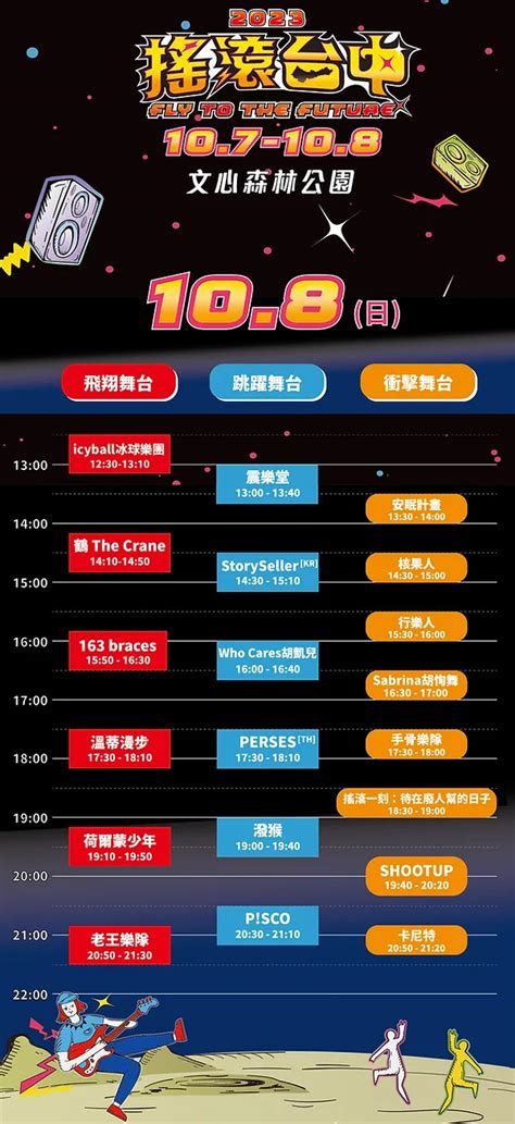 2023台中搖滾音樂節「搖滾台中」表演節目表，近40組樂團嗨翻天 17旅行