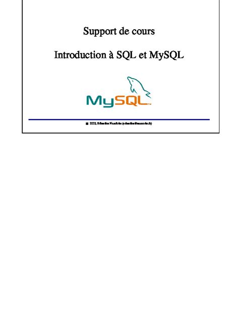 support de cours en pdf sur sql et mysql coursinfopdf