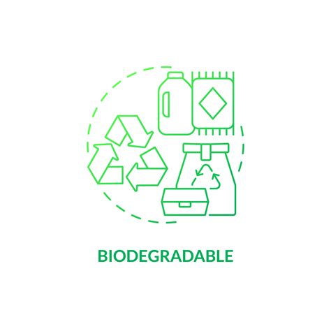 Biodegradable Green Gradient Concept Icon Compostable Product Eco