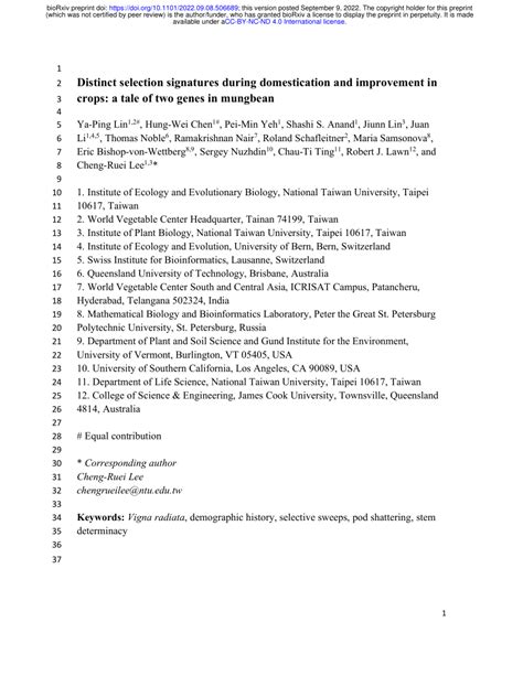 Pdf Distinct Selection Signatures During Domestication And Improvement In Crops A Tale Of Two