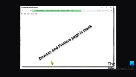Devices And Printers Page Is Blank Or Not Loading On Windows