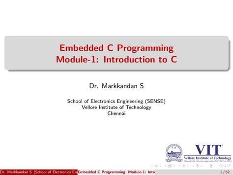 Embedded C Programming Module1 Presentationpdf