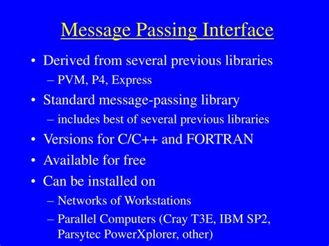 Mpi Message Passing Interface Ppt Download