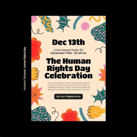 Free Psd Human Rights Day Celebration Poster Template