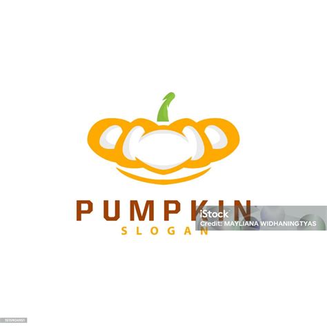 호박 로고 호박 벡터 건강한 야채 과일 농부 프리미엄 간단한 할로윈 과일 디자인 브랜드 라벨 기호 일러스트레이션 10월에 대한